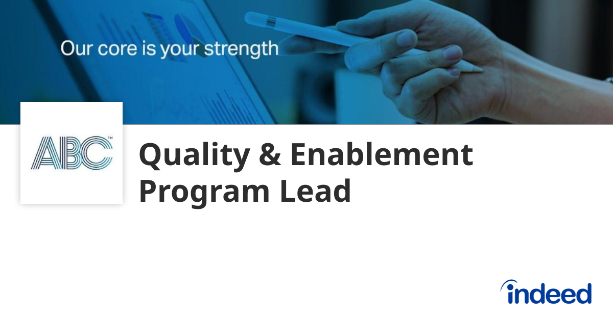 Quality & Enablement Program Lead - Hyderabad, Telangana - Indeed.com