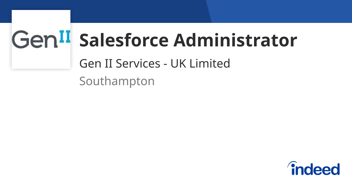Salesforce Administrator - Southampton - Indeed.com