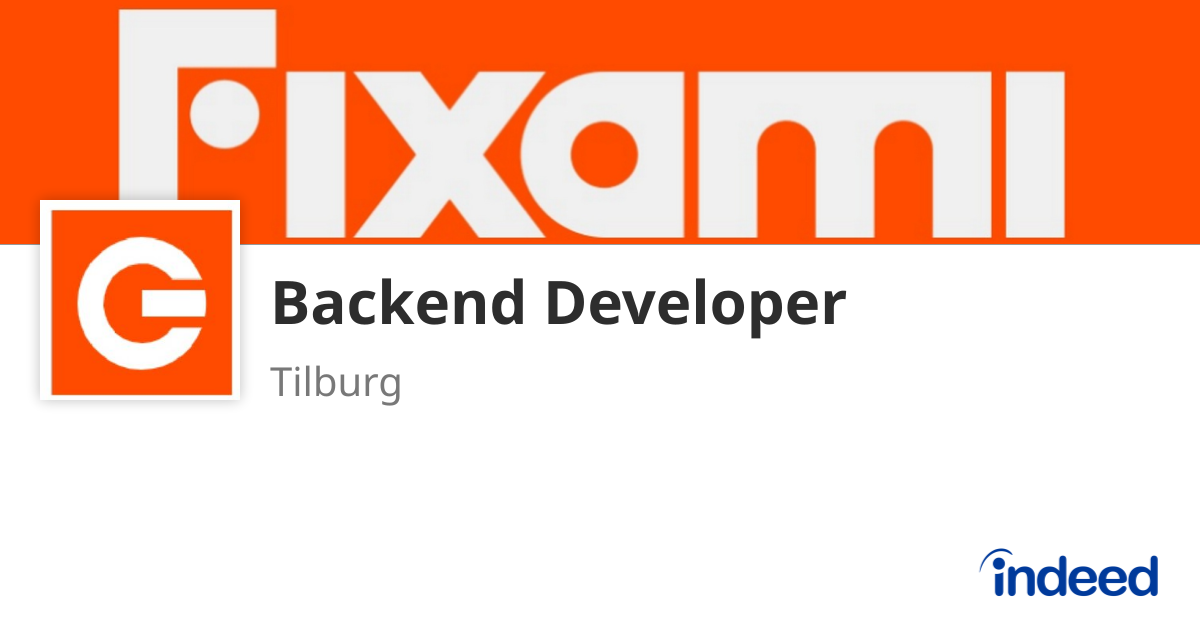 Backend Developer - 5048 Tilburg - Indeed.com
