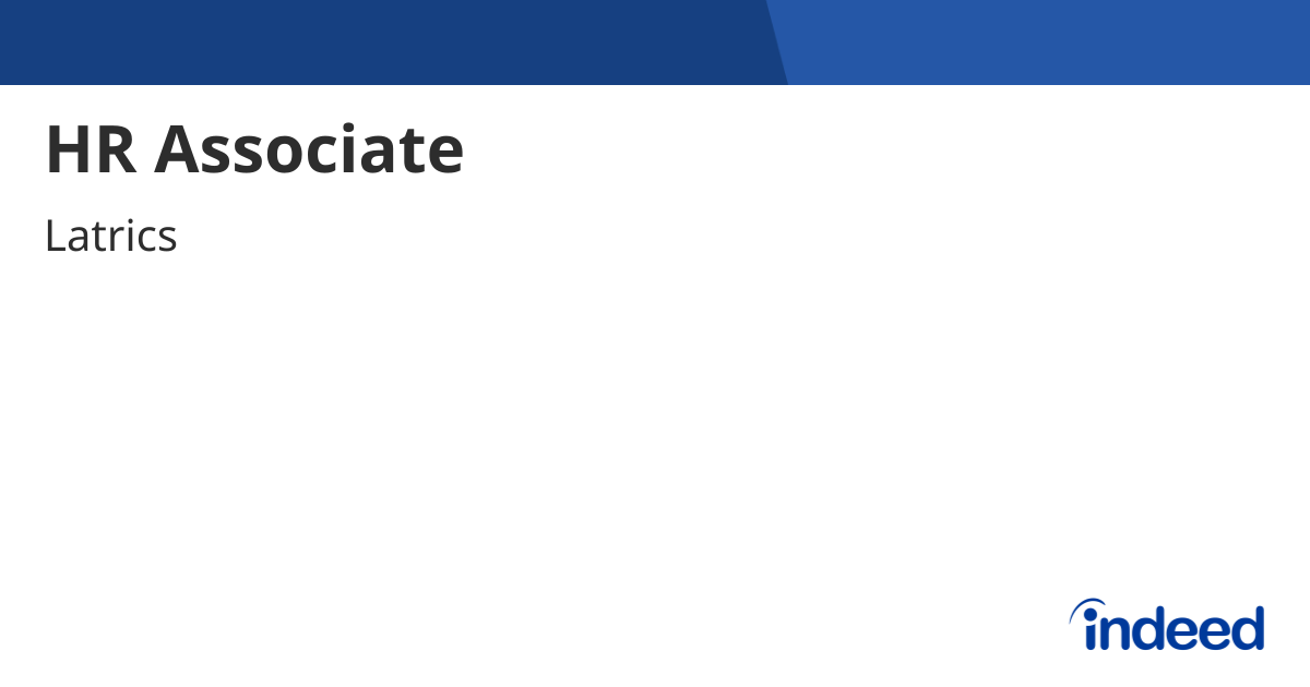 HR Associate - Gachibowli, Hyderabad, Telangana - Indeed.com