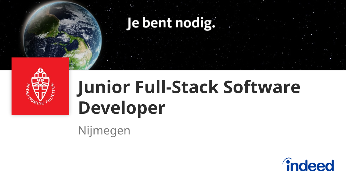 Junior Full-Stack Software Developer - 6525 Nijmegen - Indeed.com