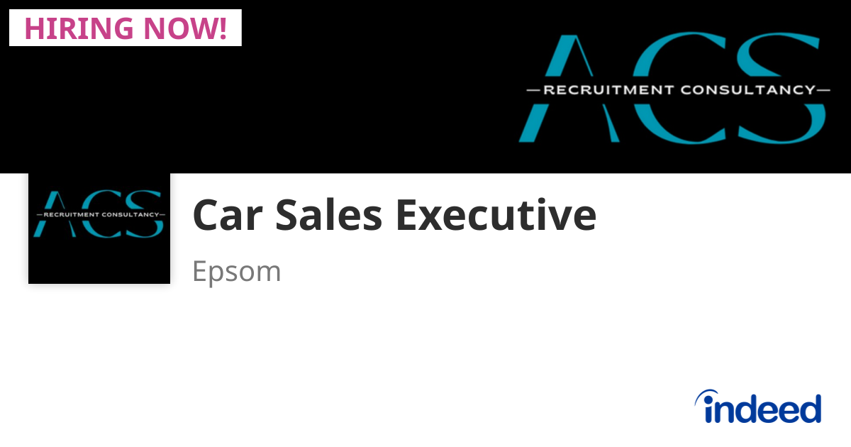 Car Sales Executive - Epsom - Indeed.com
