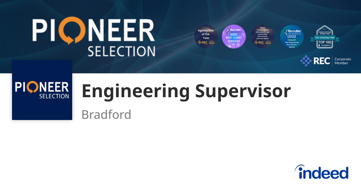 Engineering Supervisor - Bradford BD4 7SE - Indeed.com