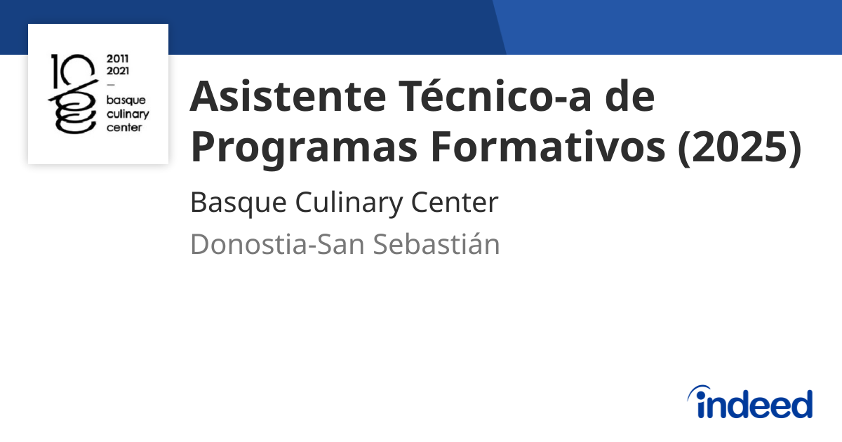 Asistente Técnico-a de Programas Formativos (2025) - 20009 Donostia-San ...