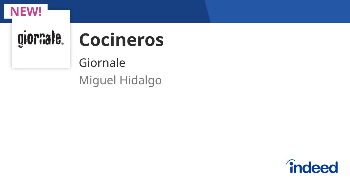 Cocineros - Miguel Hidalgo, CDMX - Indeed.com