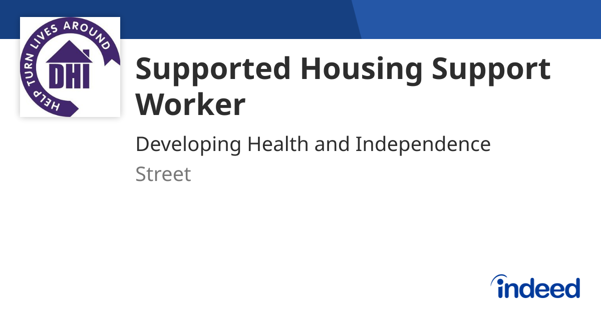 Supported Housing Support Worker - Street - Indeed.com