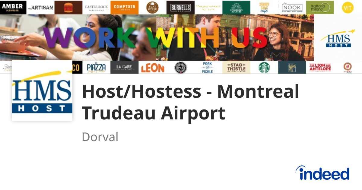 Host/Hostess - Montreal Trudeau Airport - Dorval, QC - Indeed.com