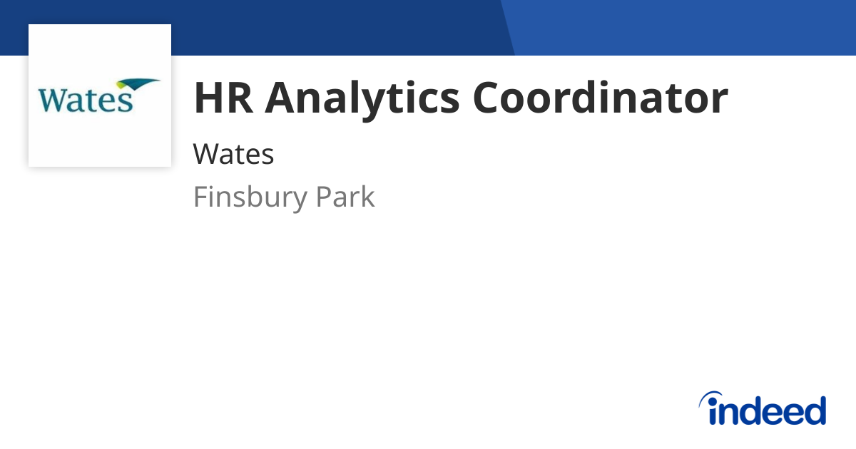 HR Analytics Coordinator - Finsbury Park N4 - Indeed.com