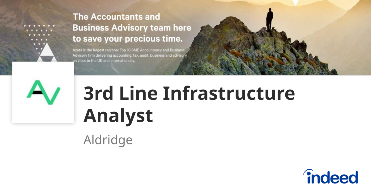 3rd Line Infrastructure Analyst - Aldridge - Indeed.com