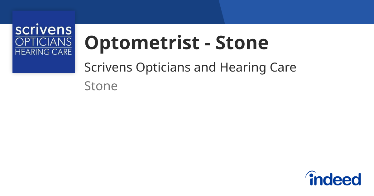 Optometrist - Stone ST15 8AJ - Indeed.com