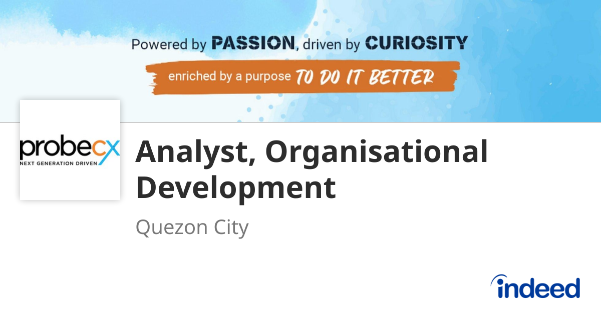 Analyst, Organisational Development - Quezon City - Indeed.com