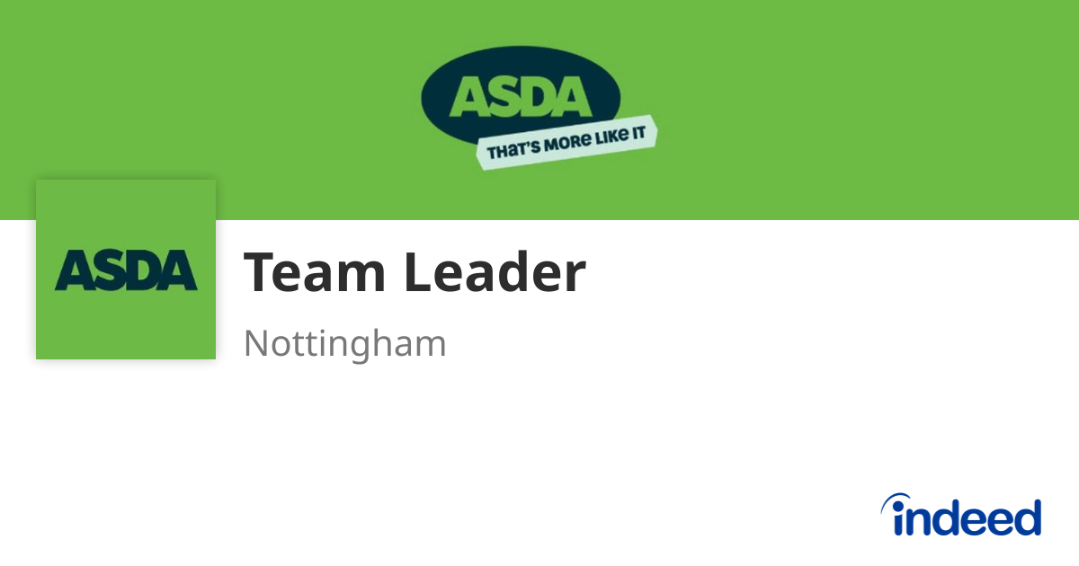Team Leader - Nottingham NG7 5FP - Indeed.com