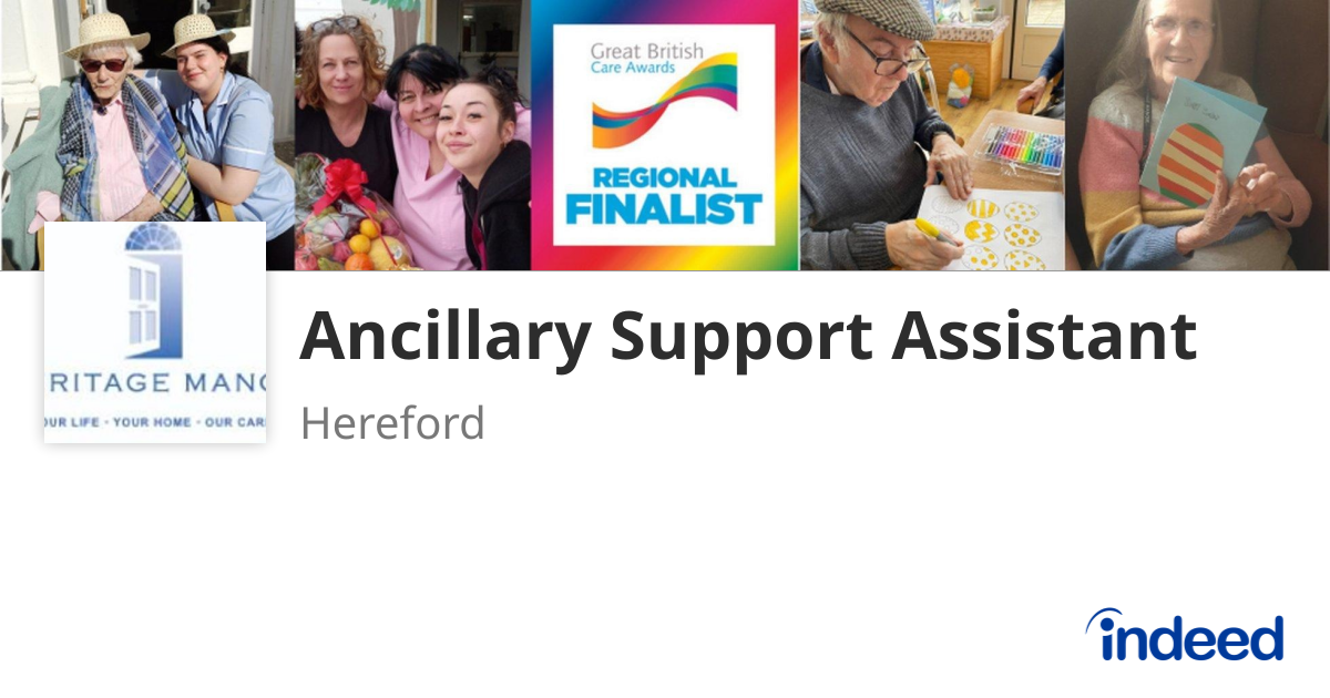 Ancillary Support Assistant - Hereford HR1 1DT - Indeed.com