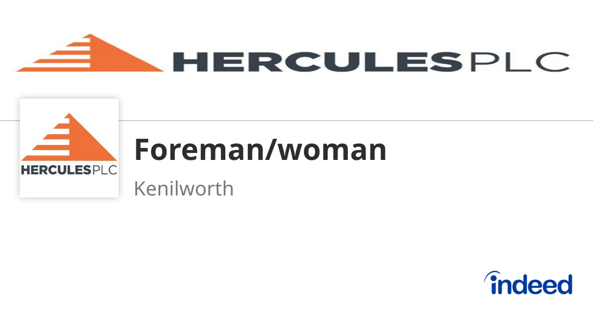 Foreperson - Kenilworth CV8 2LH - Indeed.com