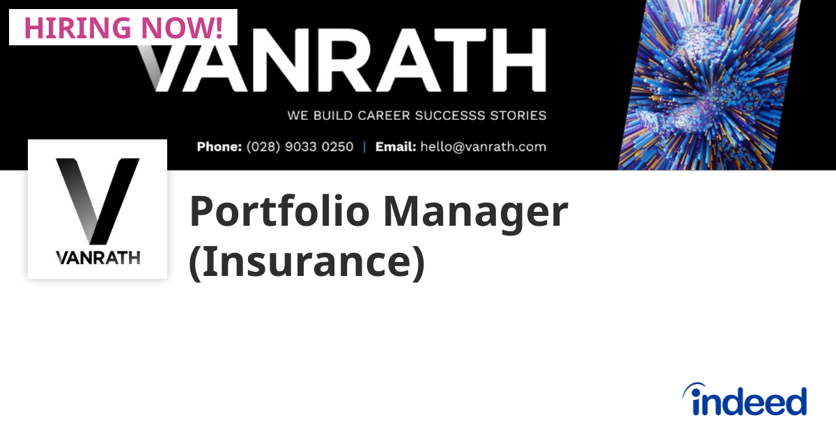 Portfolio Manager (Insurance) - Northern Ireland - Indeed.com