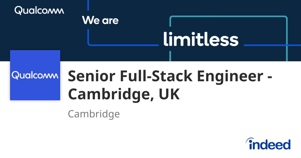 Senior Full-Stack Engineer - Cambridge, UK - Cambridge - Indeed.com