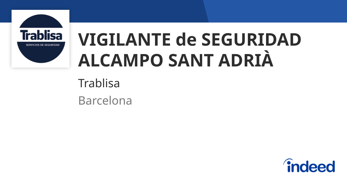 VIGILANTE de SEGURIDAD ALCAMPO SANT ADRIÀ - Barcelona, Barcelona ...