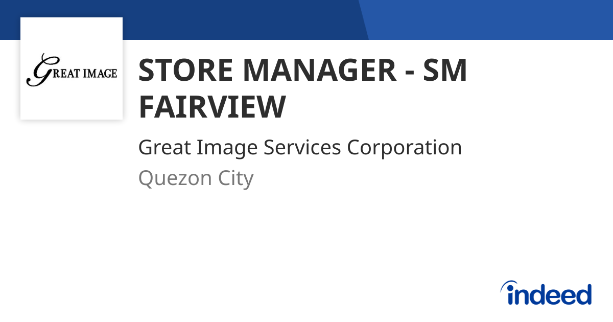 STORE MANAGER - SM FAIRVIEW - Quezon City - Indeed.com