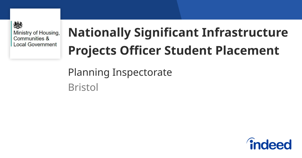 Nationally Significant Infrastructure Projects Officer Student ...