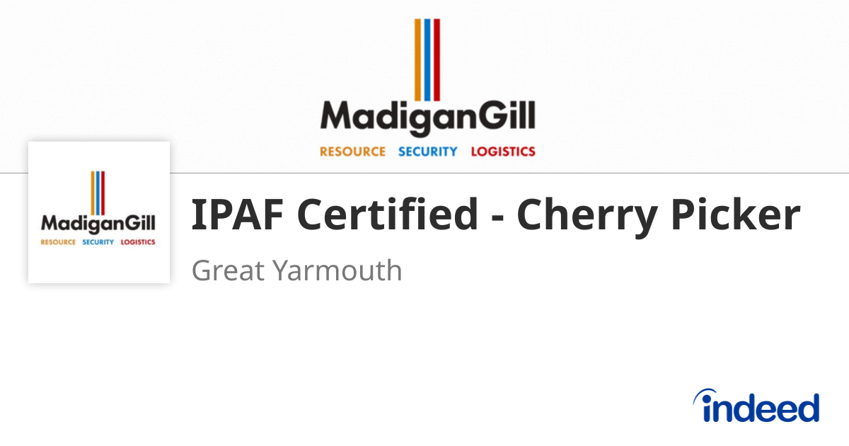 IPAF Certified - Cherry Picker - Great Yarmouth NR30 3GY - Indeed.com