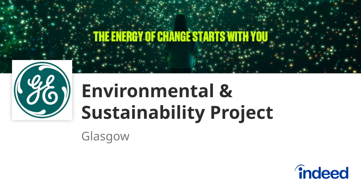 Environmental & Sustainability Project Manager - Glasgow G2 1RW ...