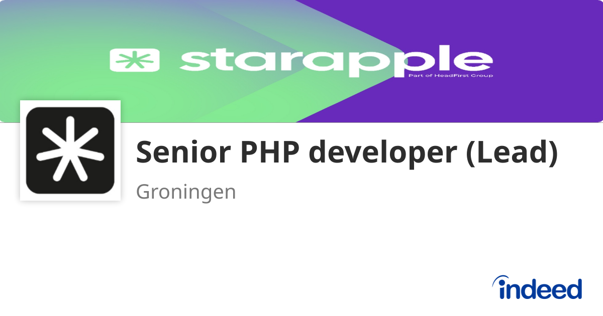 Senior PHP developer (Lead) - Groningen - Indeed.com