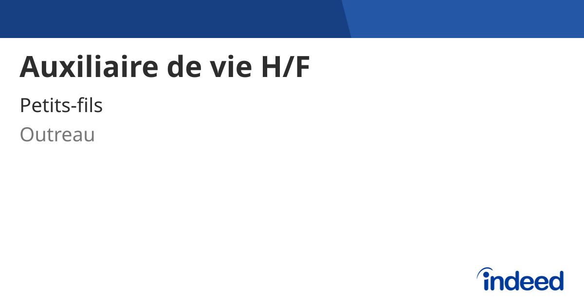 Auxiliaire de vie H/F - Outreau (62) - Indeed.com