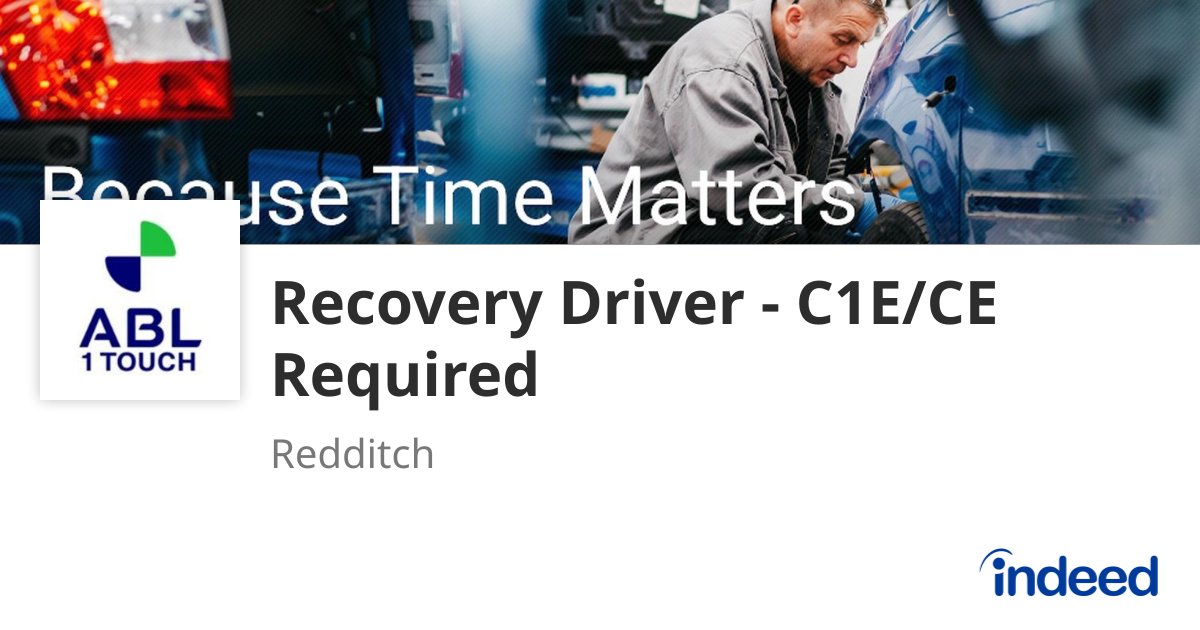 Recovery Driver - C1E/CE Required - Redditch B97 - Indeed.com