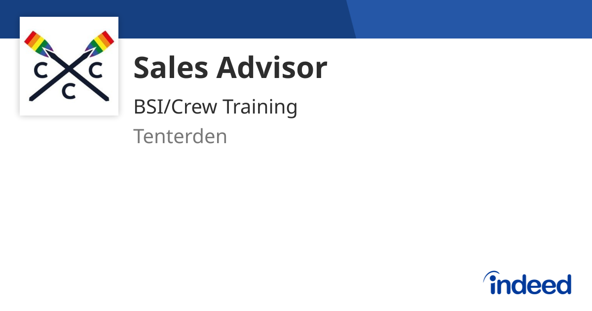 Sales Advisor - Tenterden TN30 6AR - Indeed.com