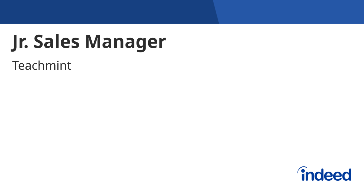 Jr. Sales Manager - Philippines - Indeed.com