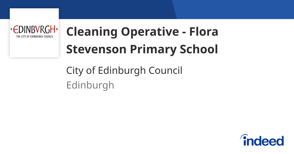 Cleaning Operative - Flora Stevenson Primary School - Edinburgh ...