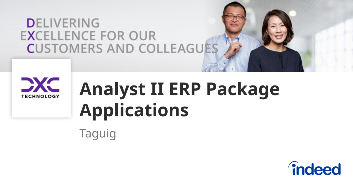 Analyst II ERP Package Applications - Taguig - Indeed.com