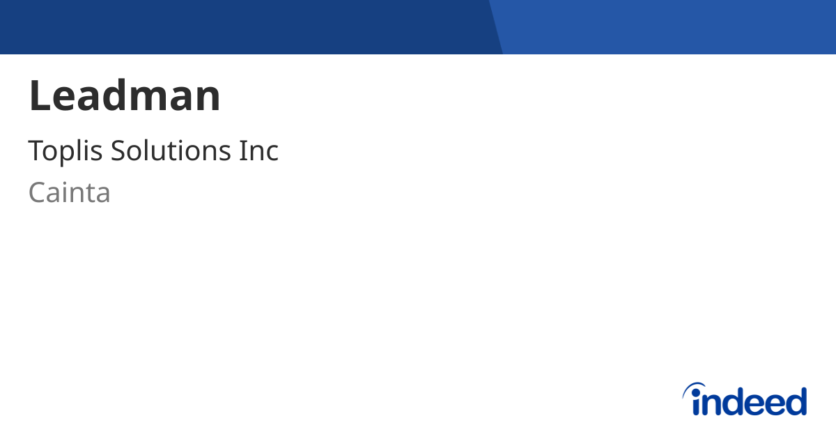 Leadman - Cainta 1900 04A - Indeed.com