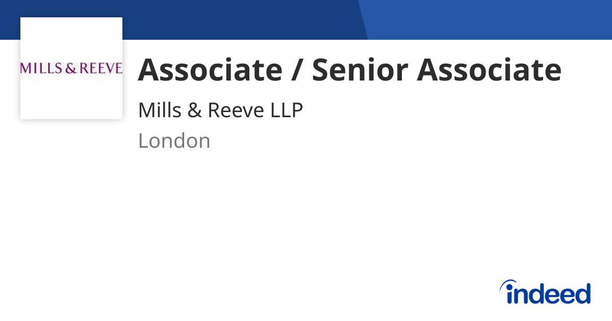 Associate / Senior Associate - London - Indeed.com