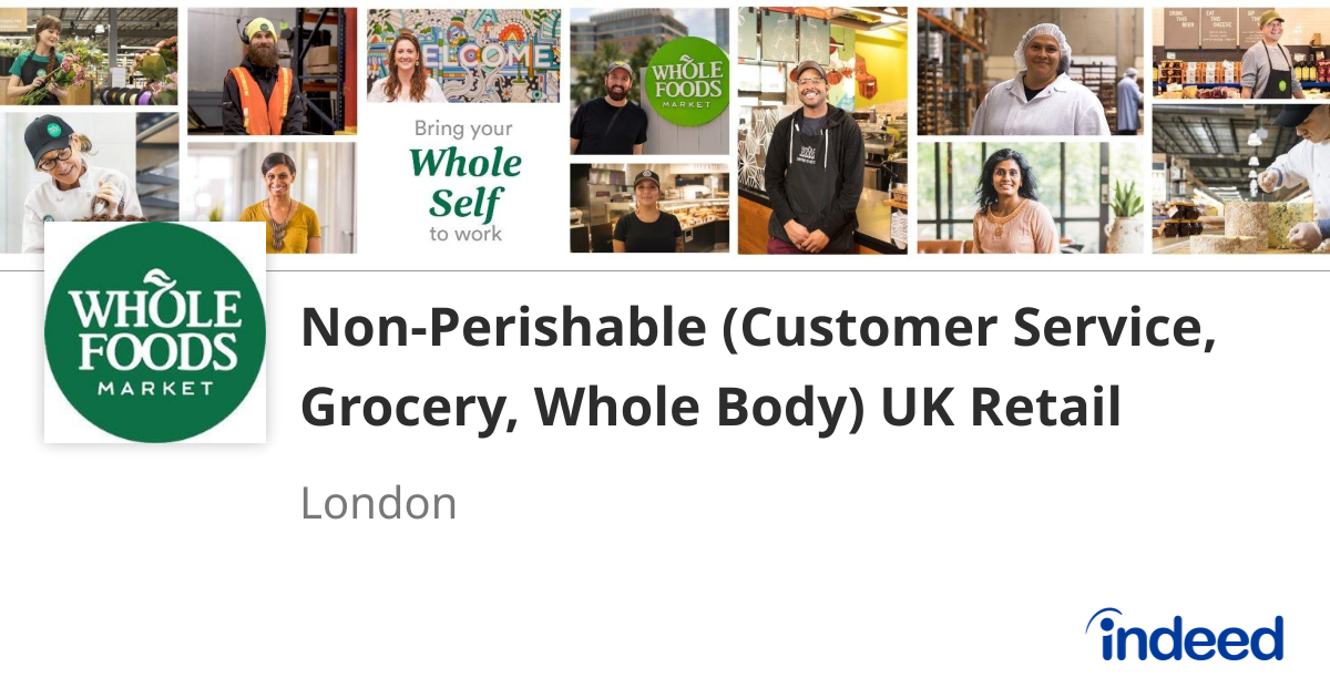 Non-Perishable (Customer Service, Grocery, Whole Body) UK Retail Floor ...