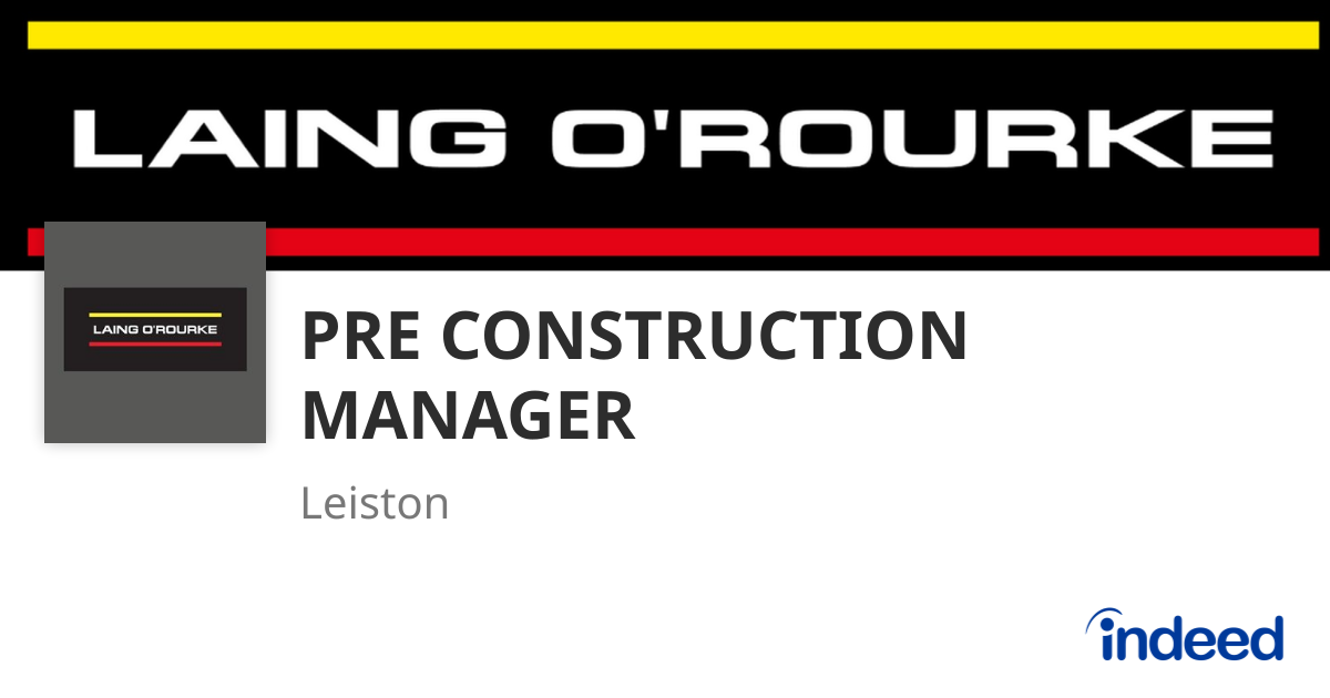 PRE CONSTRUCTION MANAGER - Leiston - Indeed.com