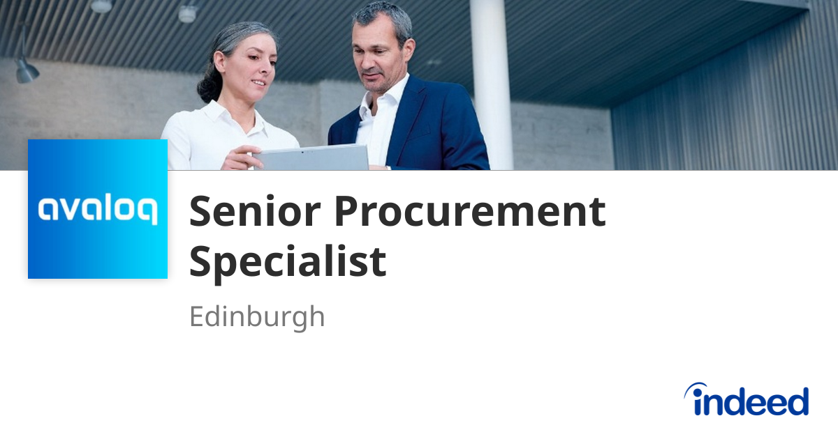 Senior Procurement Specialist - Edinburgh EH3 9QA - Indeed.com