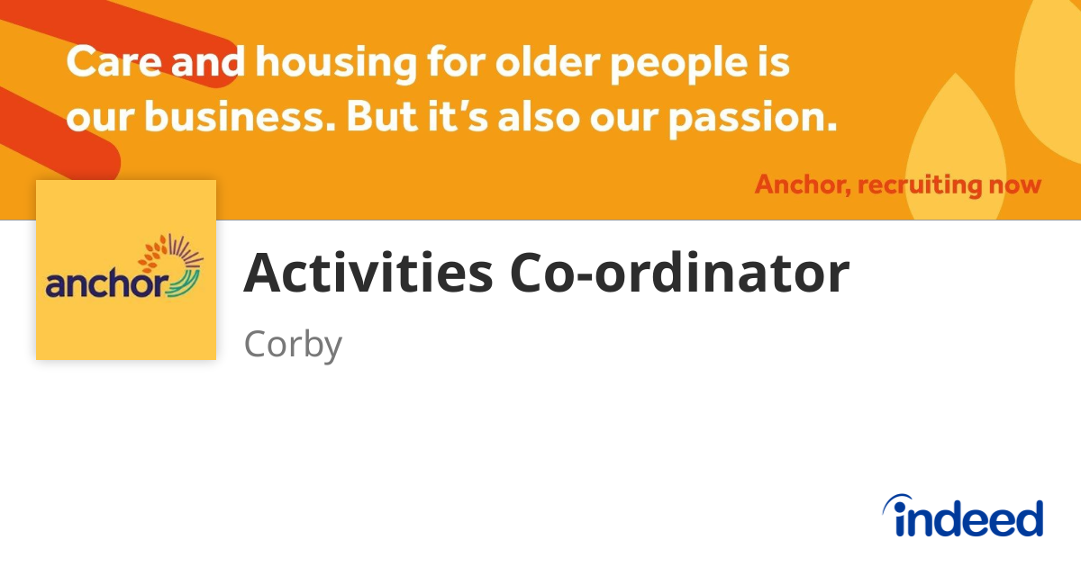 Activities Co-ordinator - Corby - Indeed.com