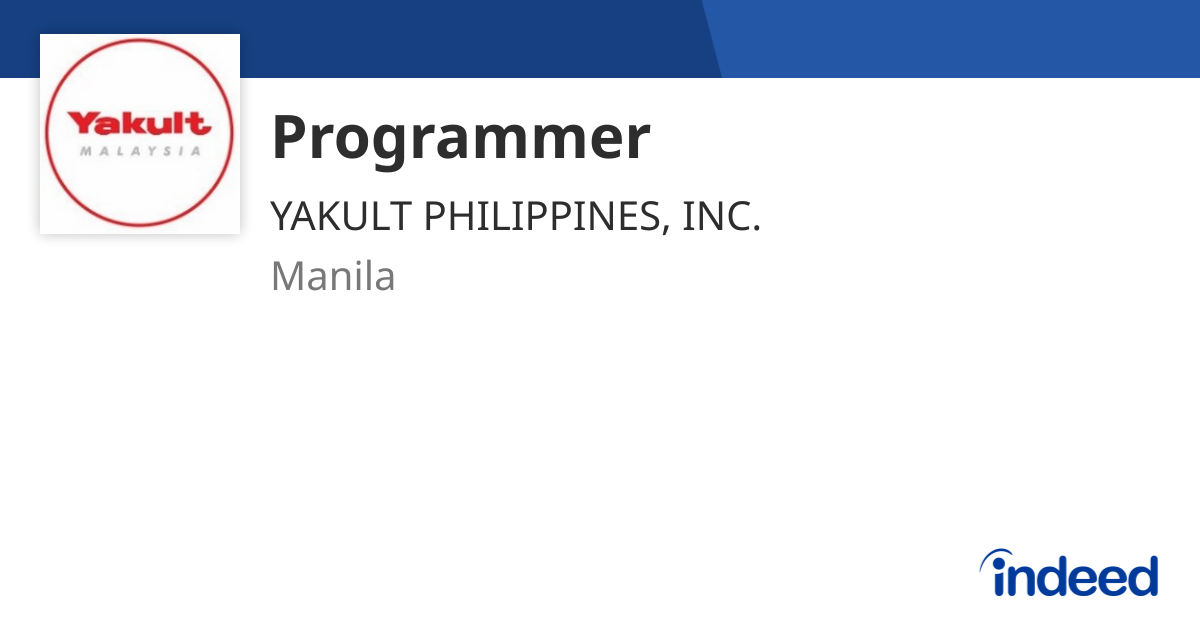 Programmer - Manila - Indeed.com