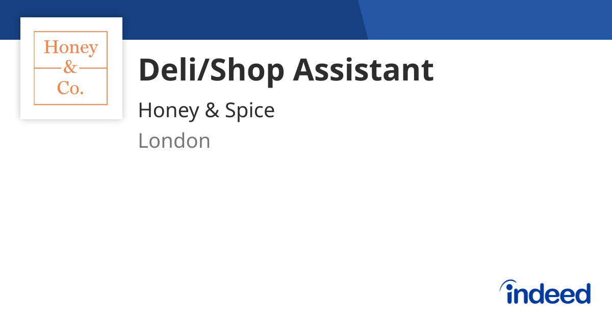 Deli/Shop Assistant - London W1T - Indeed.com
