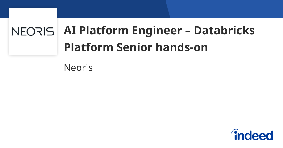 Databricks Platform Engineer New - España - Indeed.com