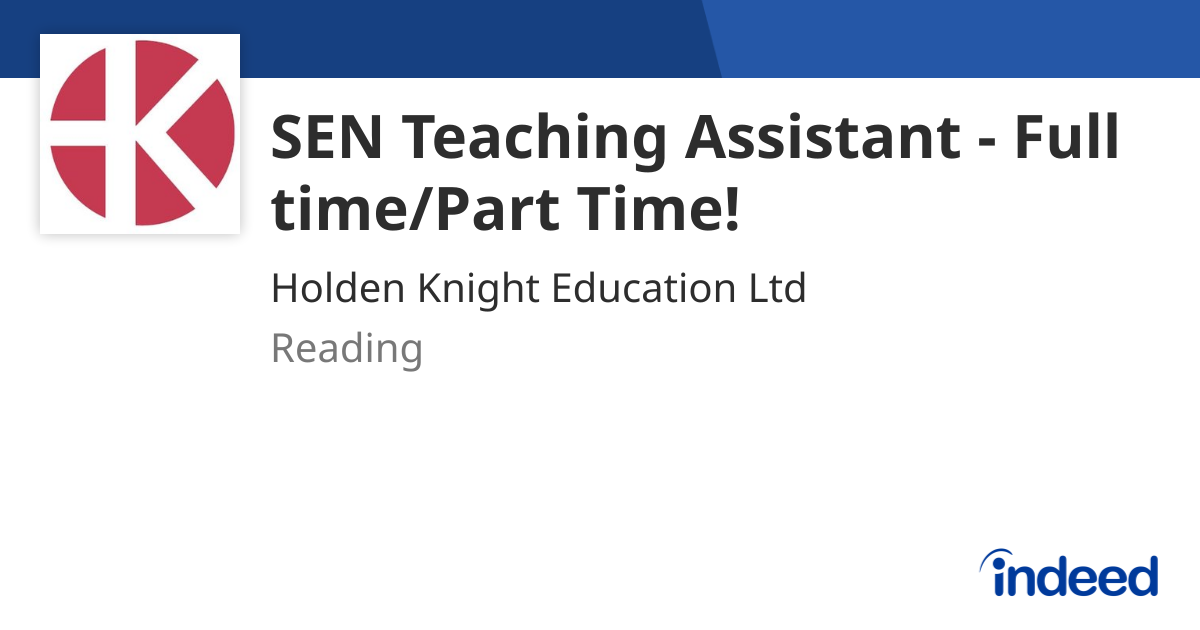 SEN Teaching Assistant - Full time/Part Time! - Reading - Indeed.com