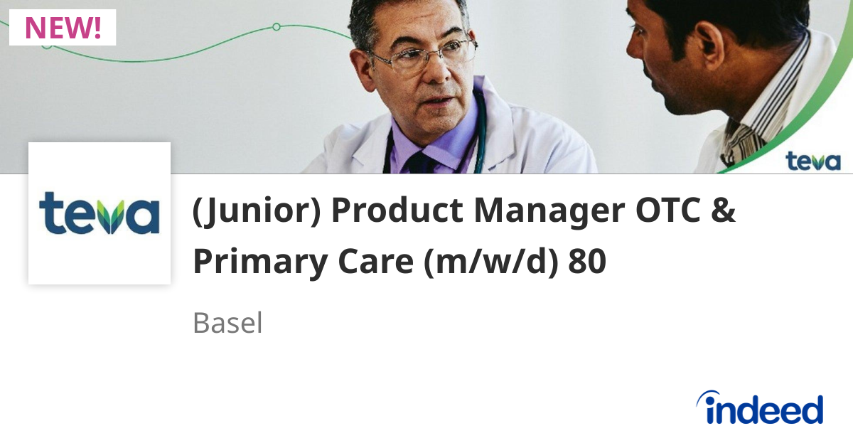 (Junior) Product Manager OTC & Primary Care (m/w/d) 80 - 4055 Basel, BS ...