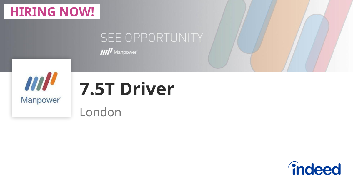 7.5T Driver - London TW3 4DX - Indeed.com
