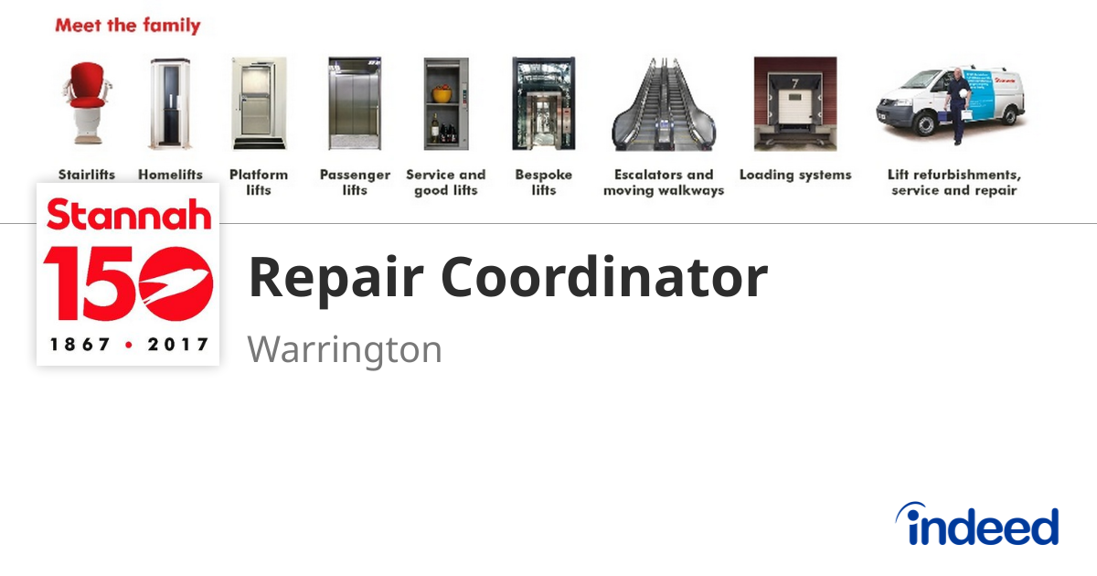 Repair Coordinator - Warrington WA2 7TT - Indeed.com