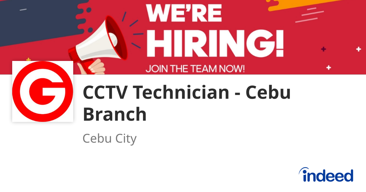 CCTV Technician - Cebu City 6000 P07 - Indeed.com