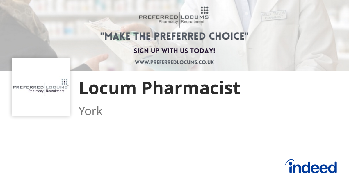 Locum Pharmacist - York YO61 - Indeed.com