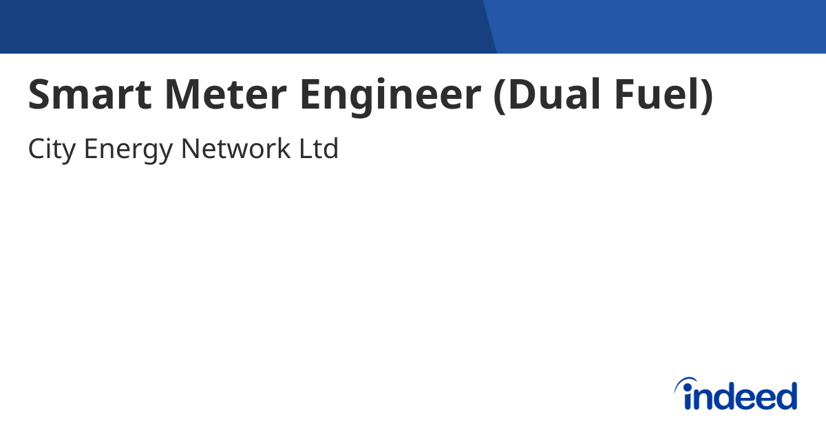 Smart Meter Engineer (Dual Fuel) - Scotland - Indeed.com