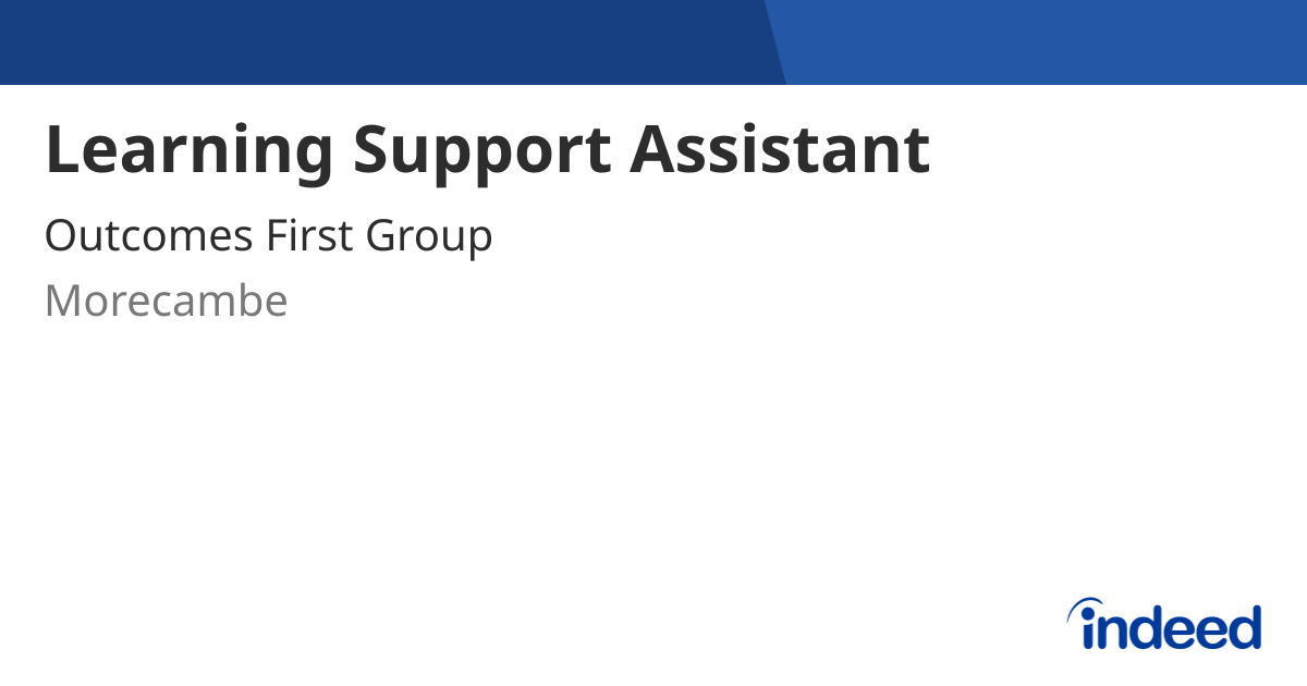 Learning Support Assistant - Morecambe - Indeed.com