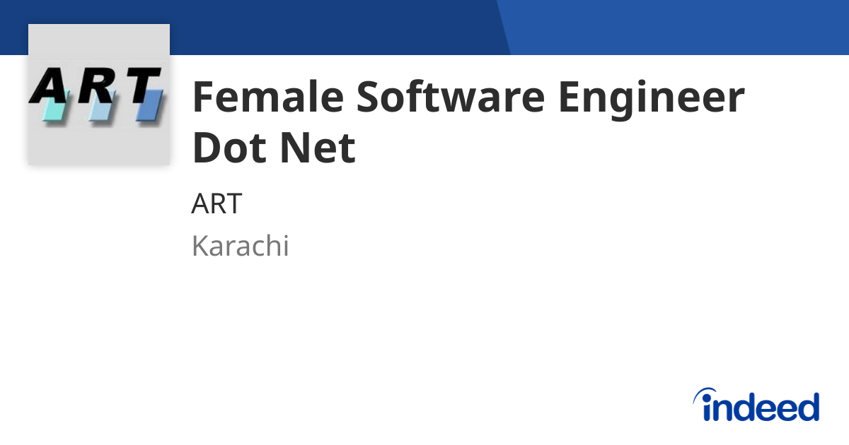 Female Software Engineer Dot Net - Karachi - Indeed.com